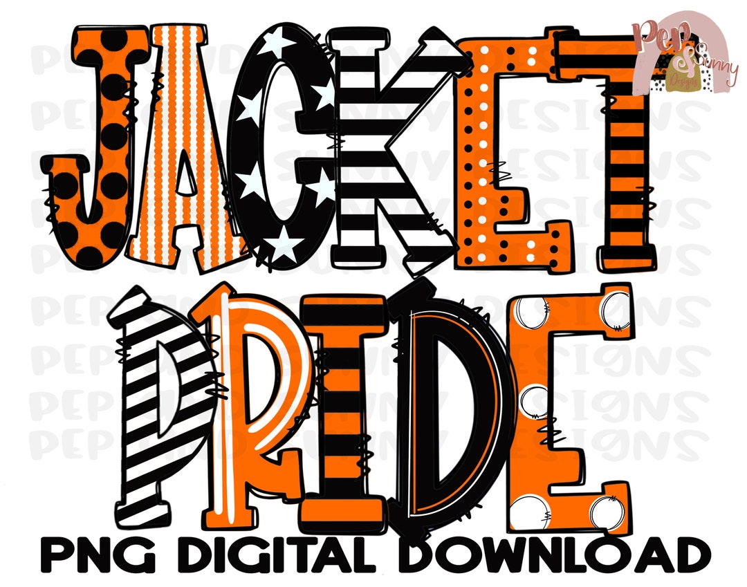 Jacket Pride | Doodle Design | Mascot | Spirit Tee | PNG Digital ...