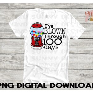 100 Days of School | Gumball Machine| Hand Drawn | PNG Digital Download ...