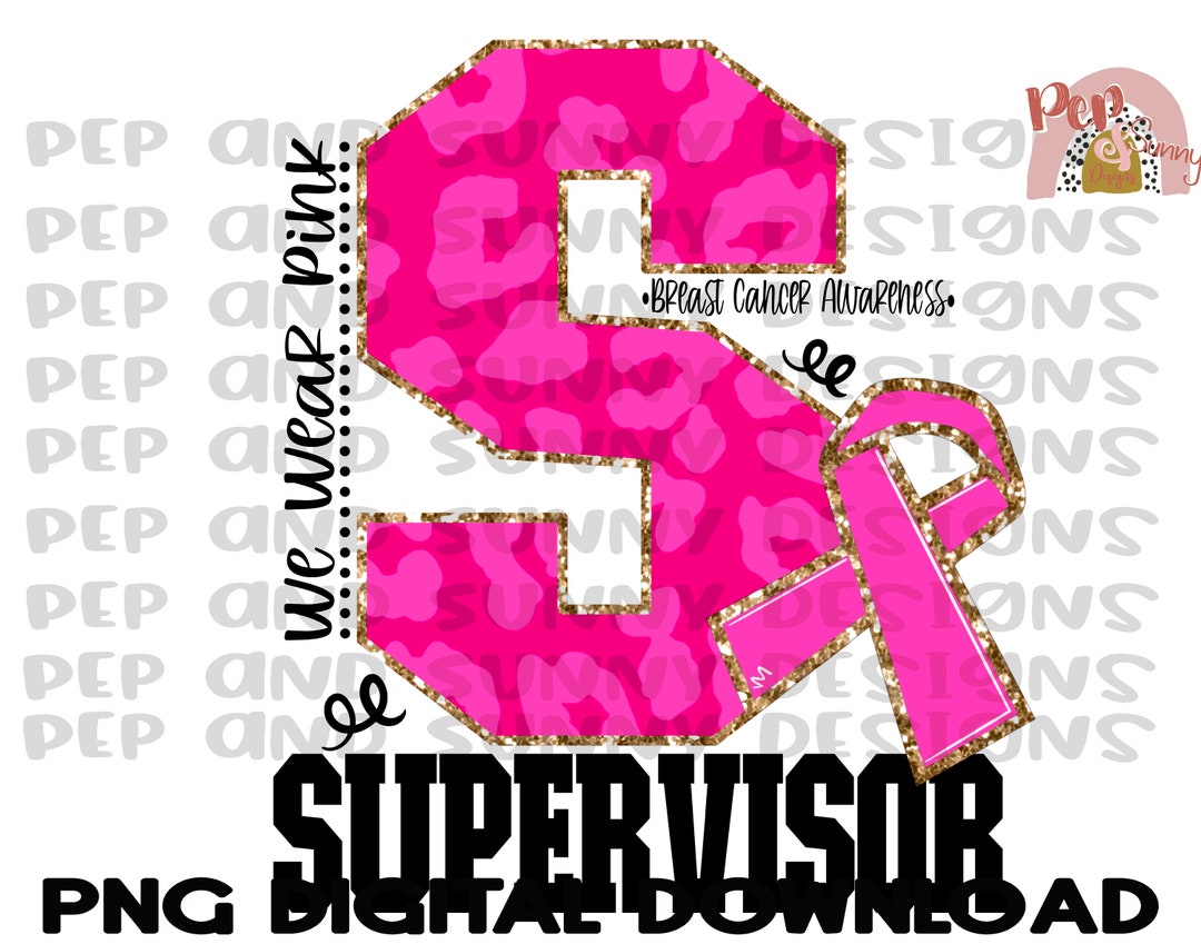 Supervisor Breast Cancer Design | Supervisor | Leopard | Pink | PNG ...