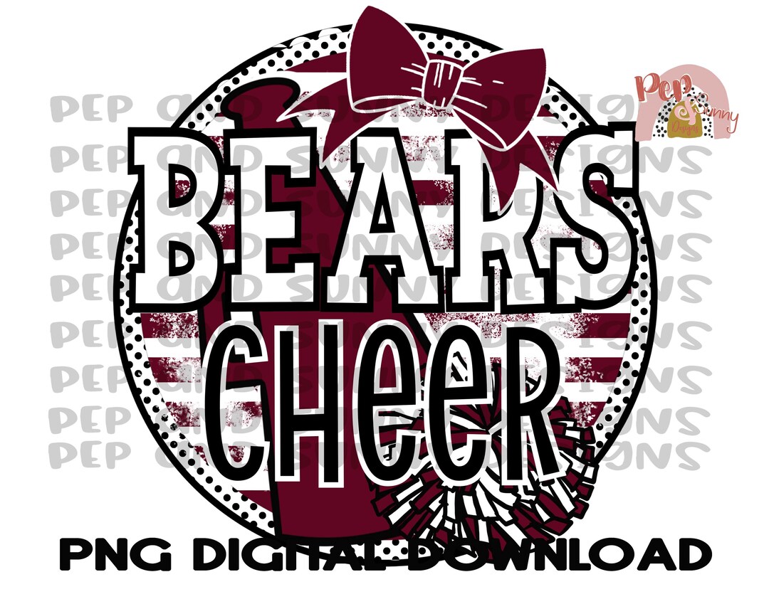 Bears Cheer Maroon Cheer Team Design | Dance Team Design | Megaphone ...