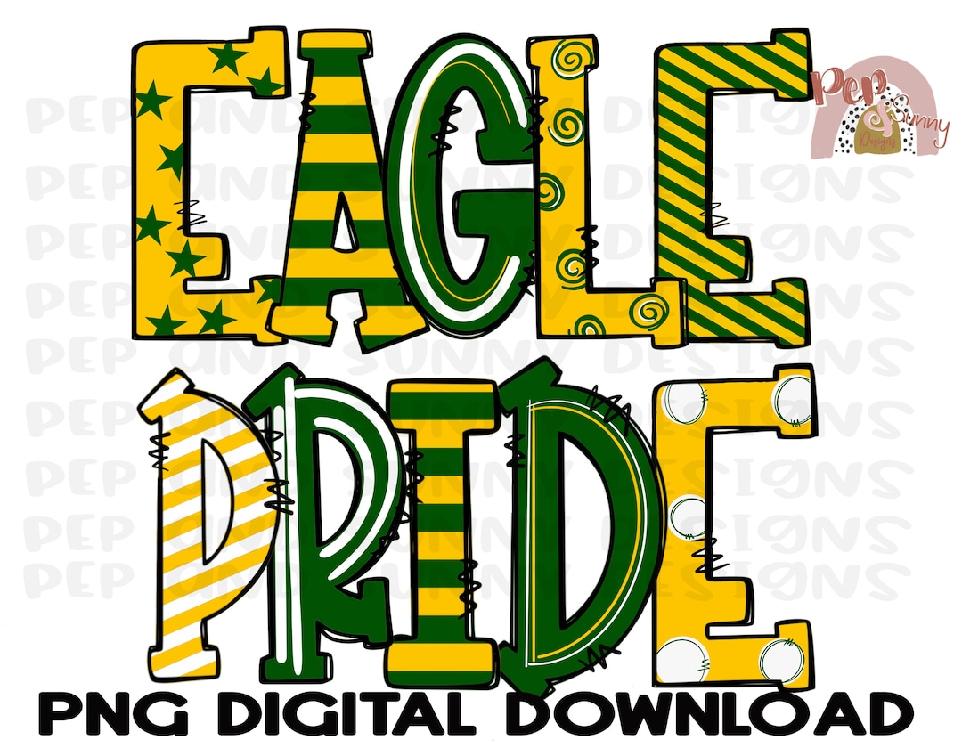 Eagle Pride | Doodle Design | Spirit Tee | PNG Digital Download ...