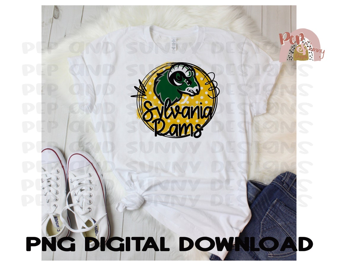 SYLVANIA Rams Spirit Tee School Mascot PNG Digital - Etsy