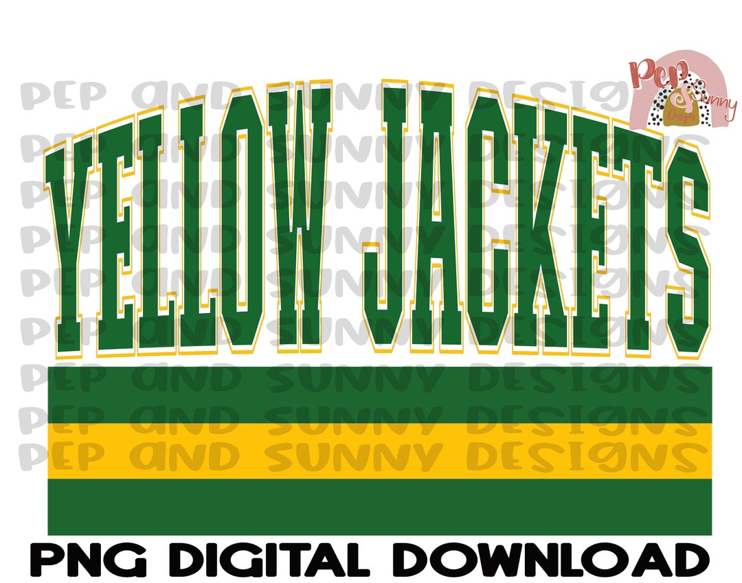 Yellow Jackets | Spirit Tee | PNG Digital Download | Sublimation Design ...