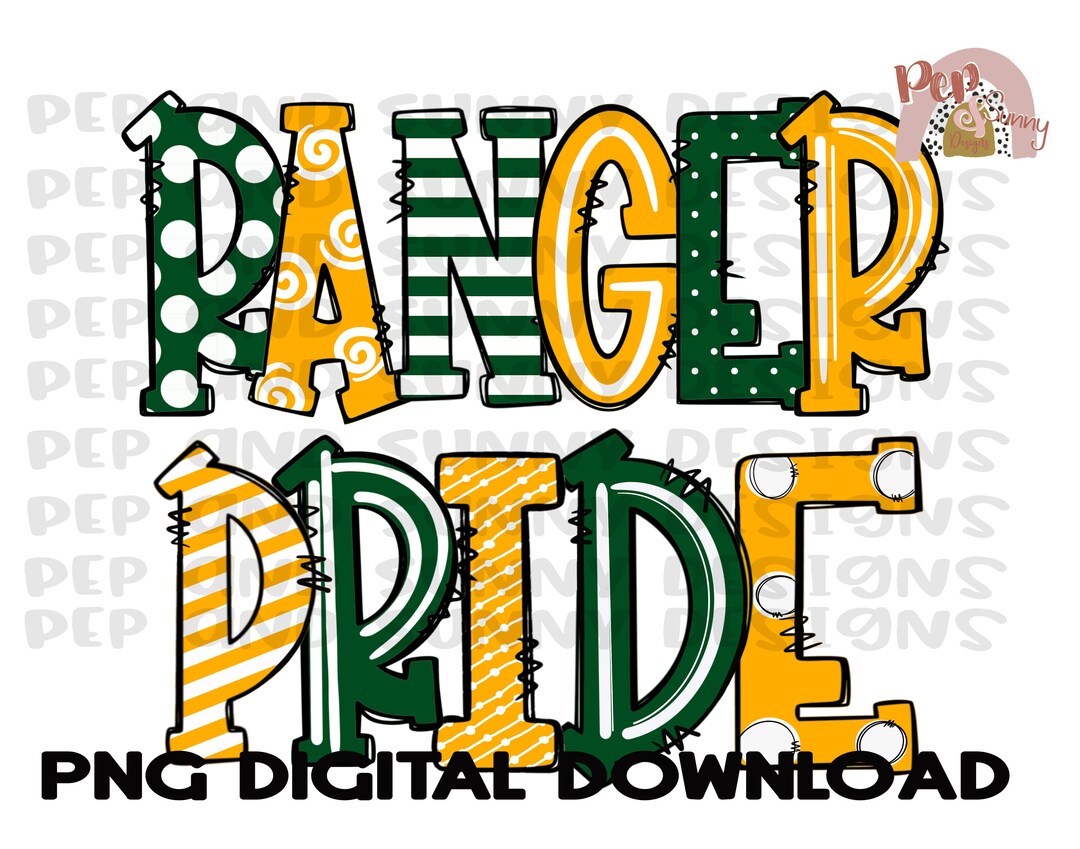 Ranger Pride | Doodle Design | Spirit Tee Design | PNG Digital Download ...