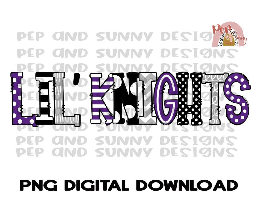 Lil Knights | Spirit Tee | Doodle Design | PNG Digital Download ...