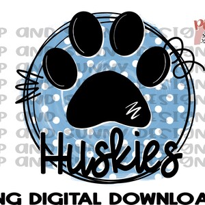 Huskies | Paw Print | Spirit Tee | PNG Digital Download | Sublimation ...
