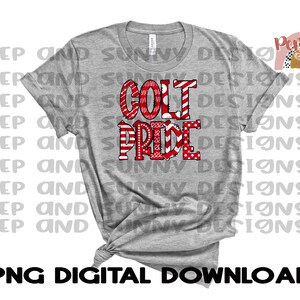 Colt Pride Red Doodle Design | Spirit Tee | PNG Digital Download ...