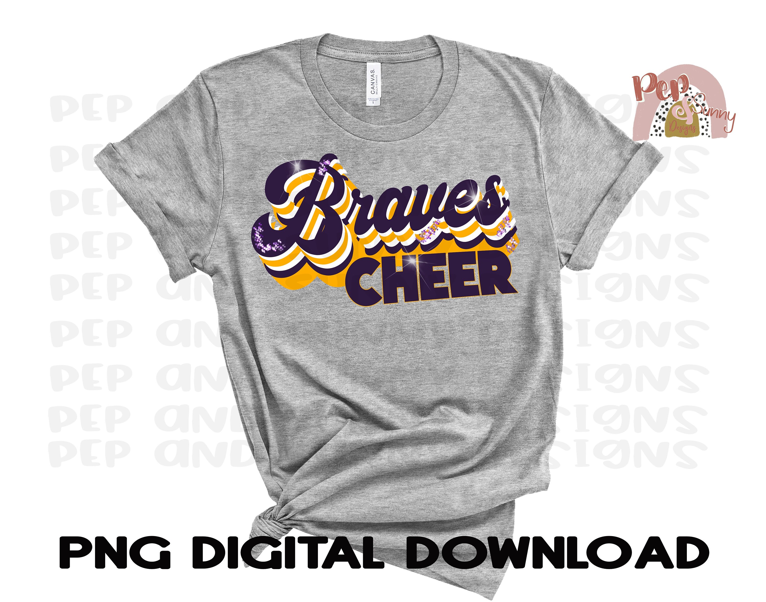 Braves Cheer Cheer Team Design Dance Team Design Retro | Etsy