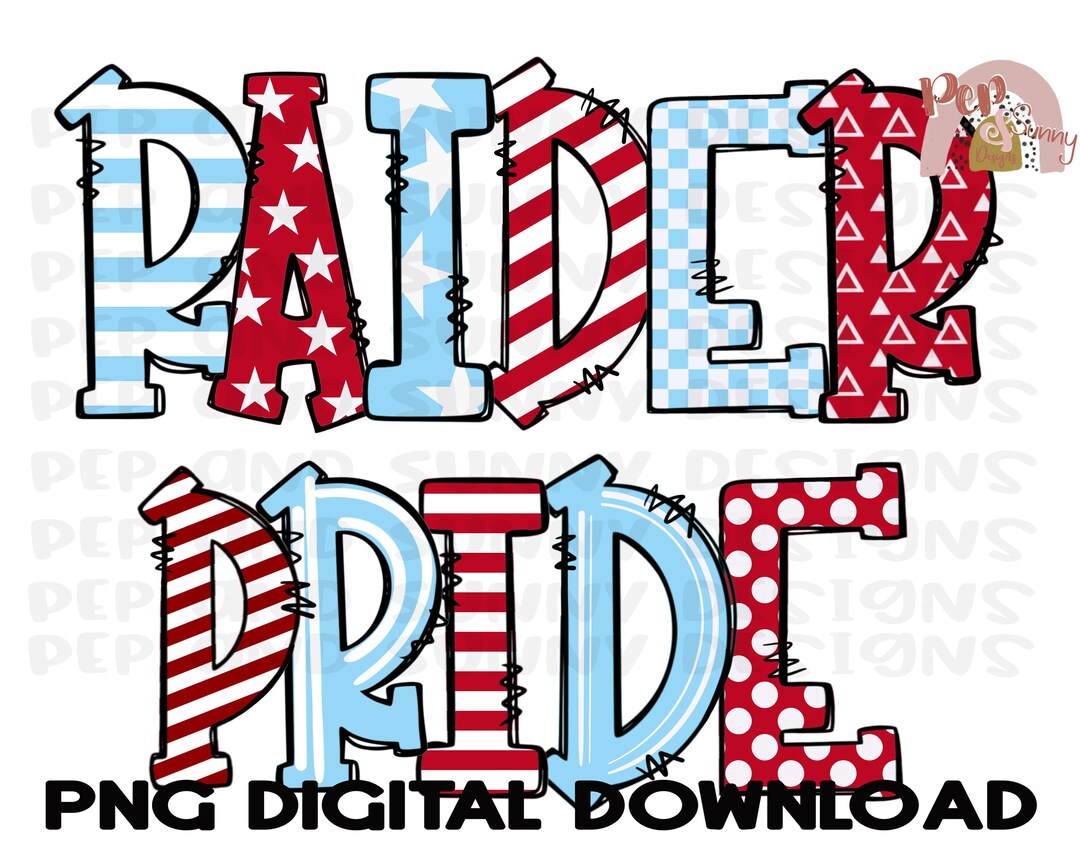 Raider Pride | Raiders | Spirit Tee | Doodle Design | PNG Digital ...