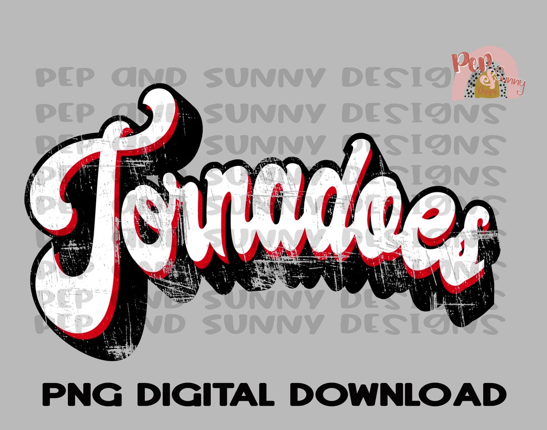 Tornadoes Retro Design | Distressed | Spirit Tee | PNG Digital Download ...
