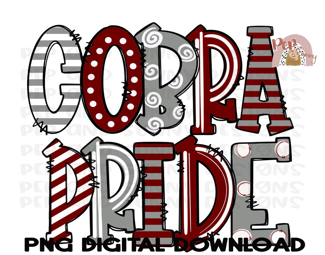 Cobra Pride | Doodle Design | Spirit Tee | PNG Digital Download ...