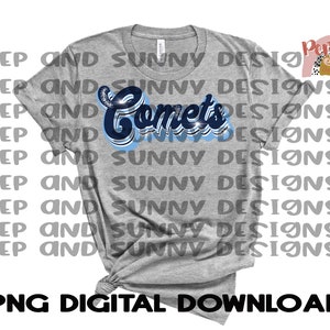Comets | Retro | PNG Digital Download | Sublimation Design - Etsy