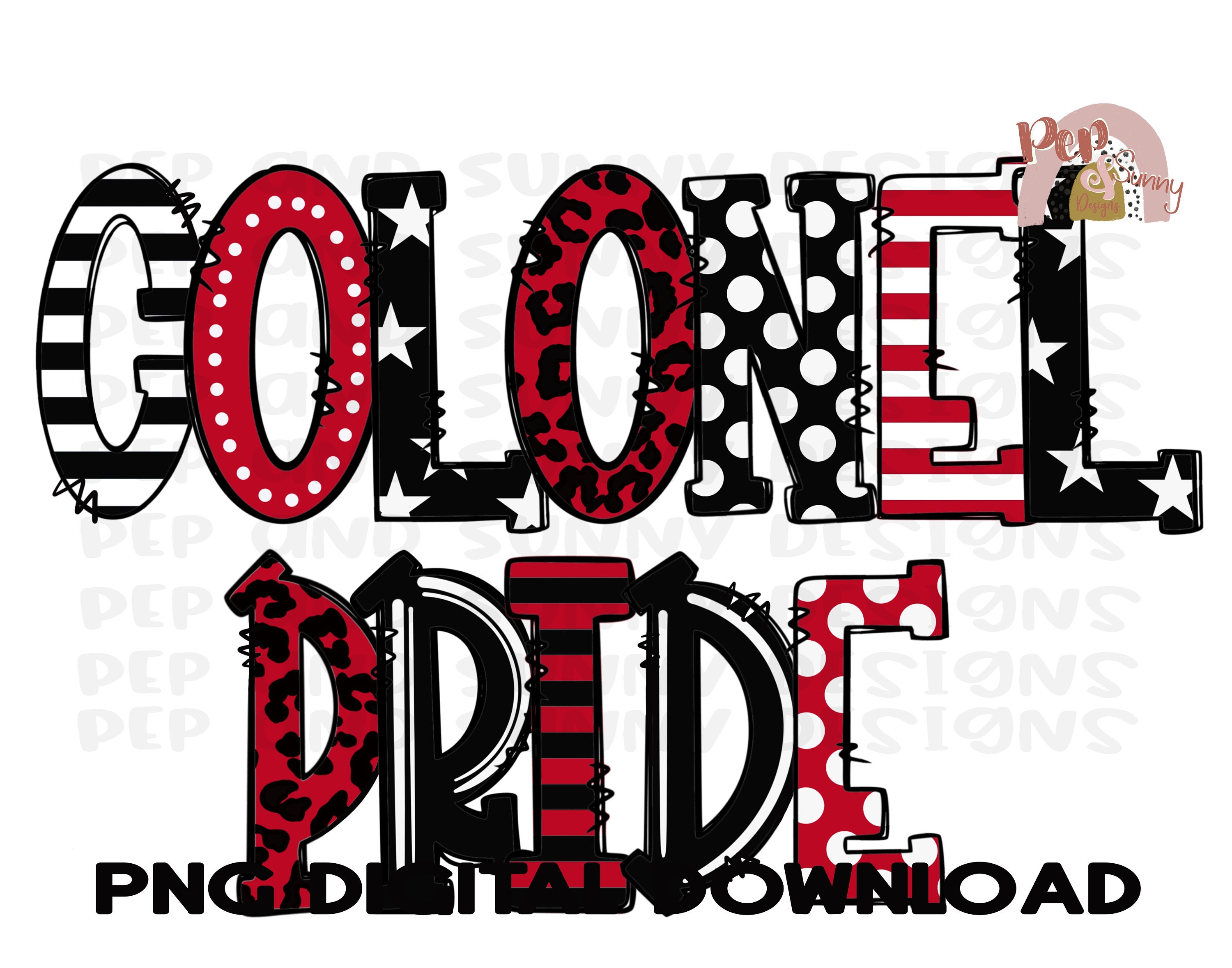 Colonel Pride Colonels Spirit Tee Doodle Design PNG - Etsy