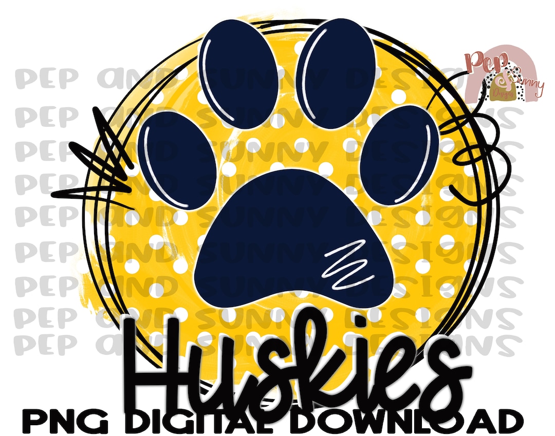 Huskies | Paw Print | Spirit Tee | PNG Digital Download | Sublimation ...