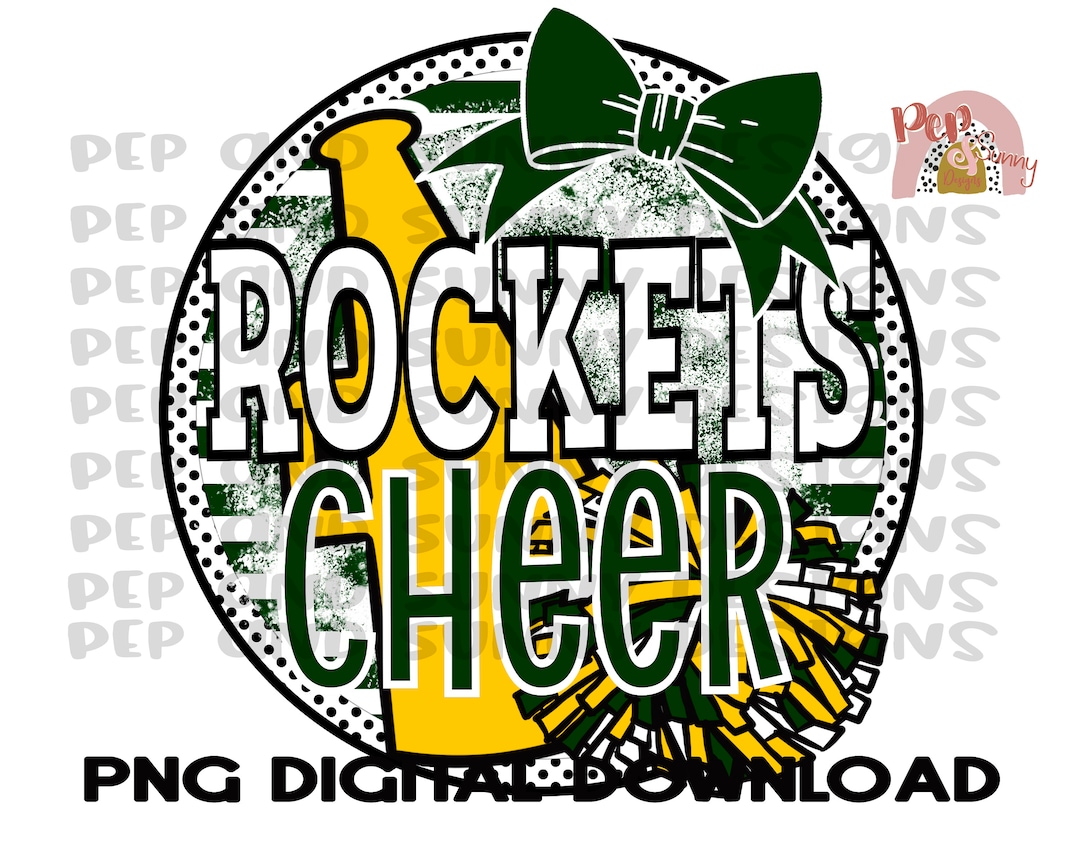 Rockets Cheer | Cheer Team Design | Dance Team Design | Megaphone | Bow ...