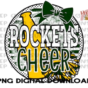 Rockets Cheer | Cheer Team Design | Dance Team Design | Megaphone | Bow ...