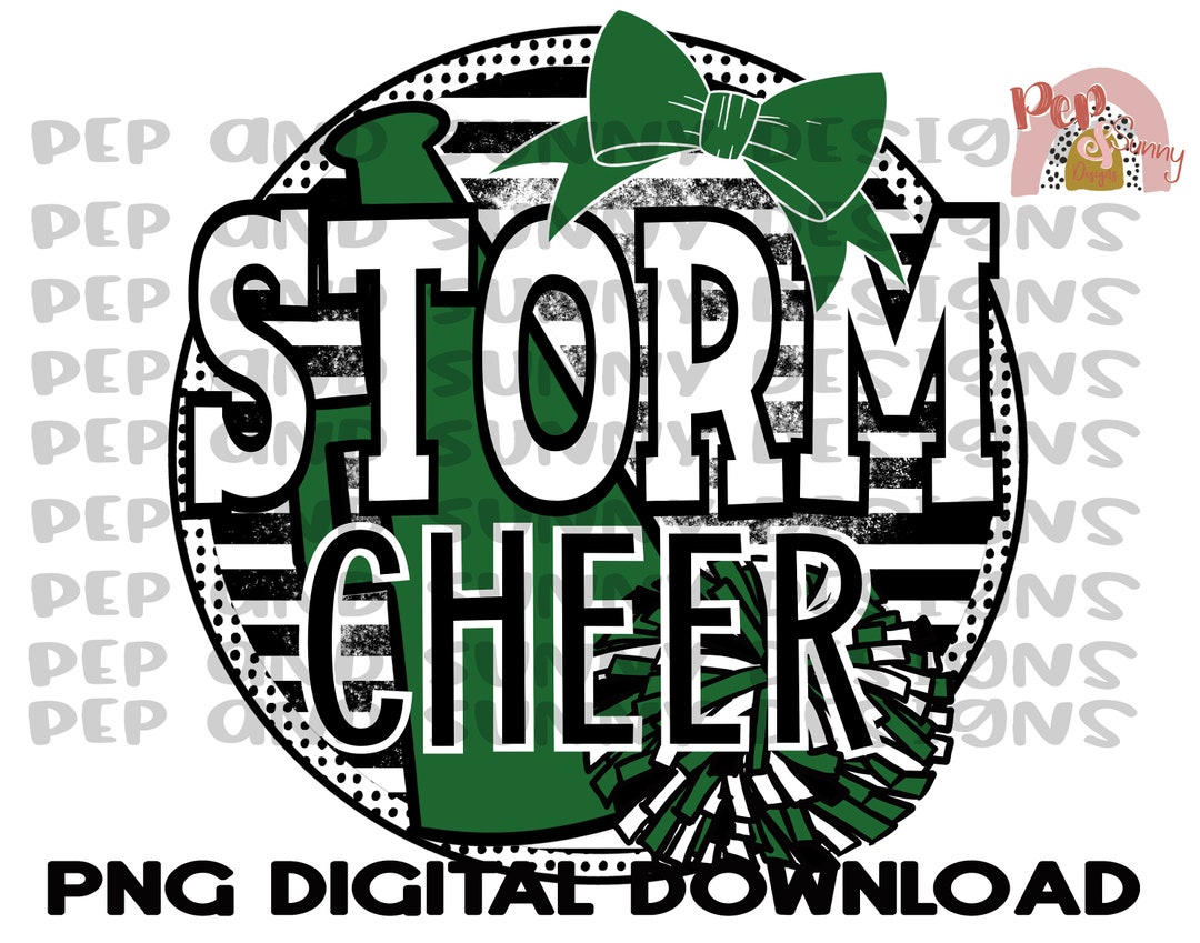 Storm Cheer | Cheer Team Design | Dance Team Design | Megaphone | Bow ...