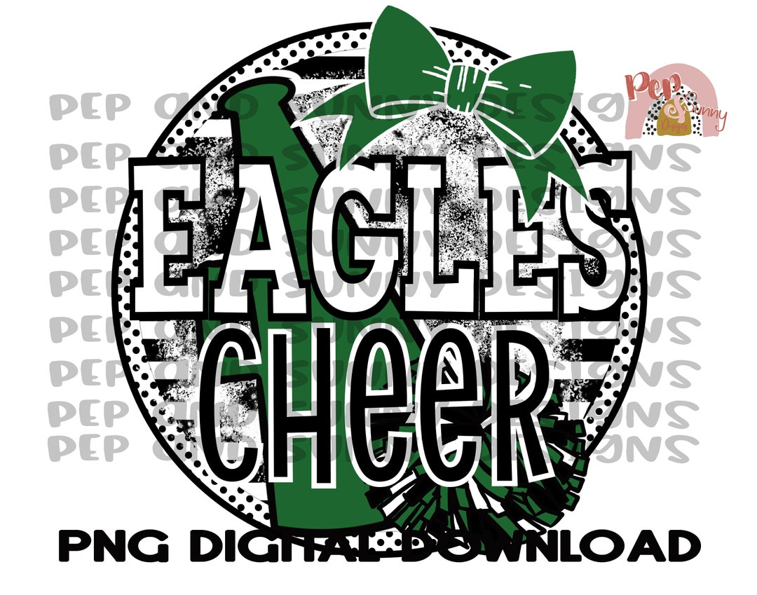 Eagles Cheer | Cheer Team Design | Dance Team Design | Megaphone | Bow ...