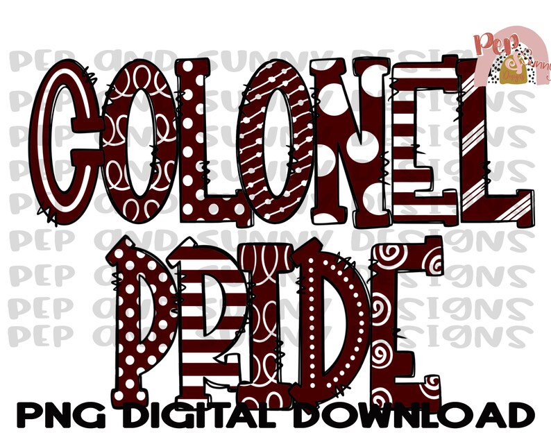 Colonel Pride Colonels Spirit Tee Doodle Design PNG - Etsy