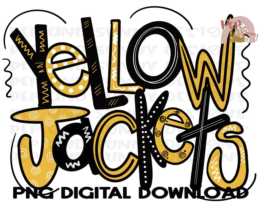 Yellowjackets | Spirit Tee | Mascot | PNG Digital Download ...