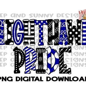 Nighthawk Pride | Nighthawks | Doodle Design | Spirit Tee | PNG Digital ...