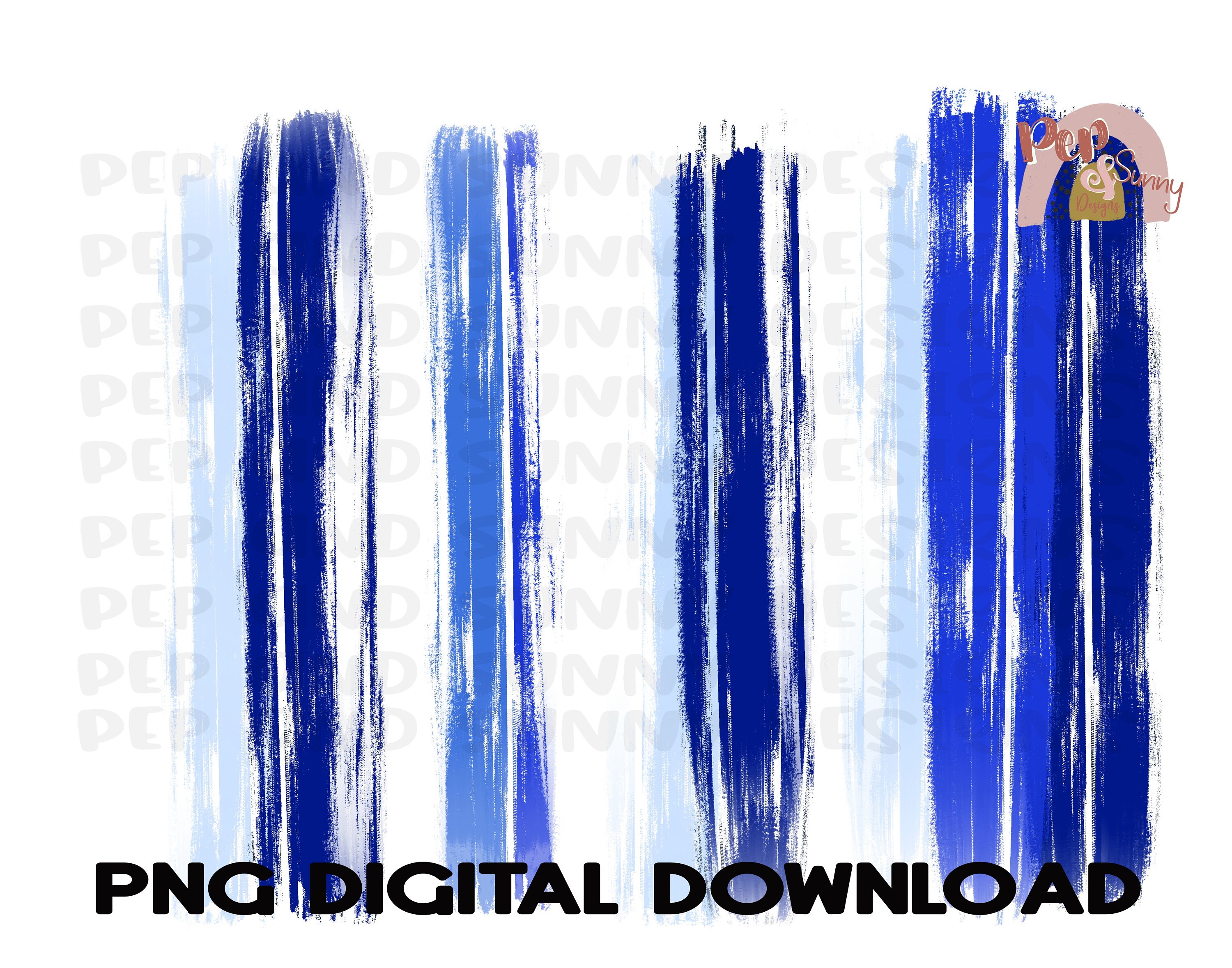 Royal Blue Brushstroke | 4 Designs | Stripes | Stars| Leopard | PNG ...