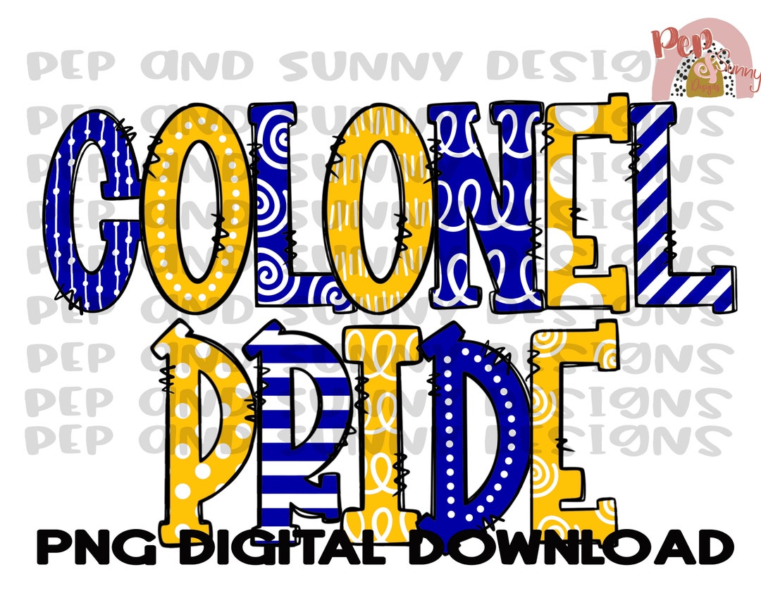 Colonel Pride | Colonels | Spirit Tee | Doodle Design | PNG Digital ...