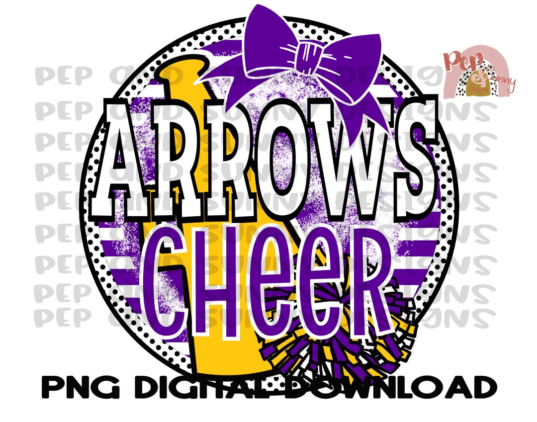 Arrows Cheer | Cheer Team Design | Dance Team Design | Megaphone | Bow ...