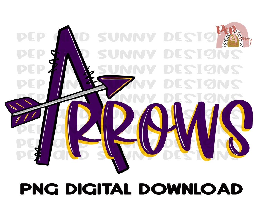 Arrows | Spirit Tee | Arrow Mascot | PNG Digital Download | Sublimation ...