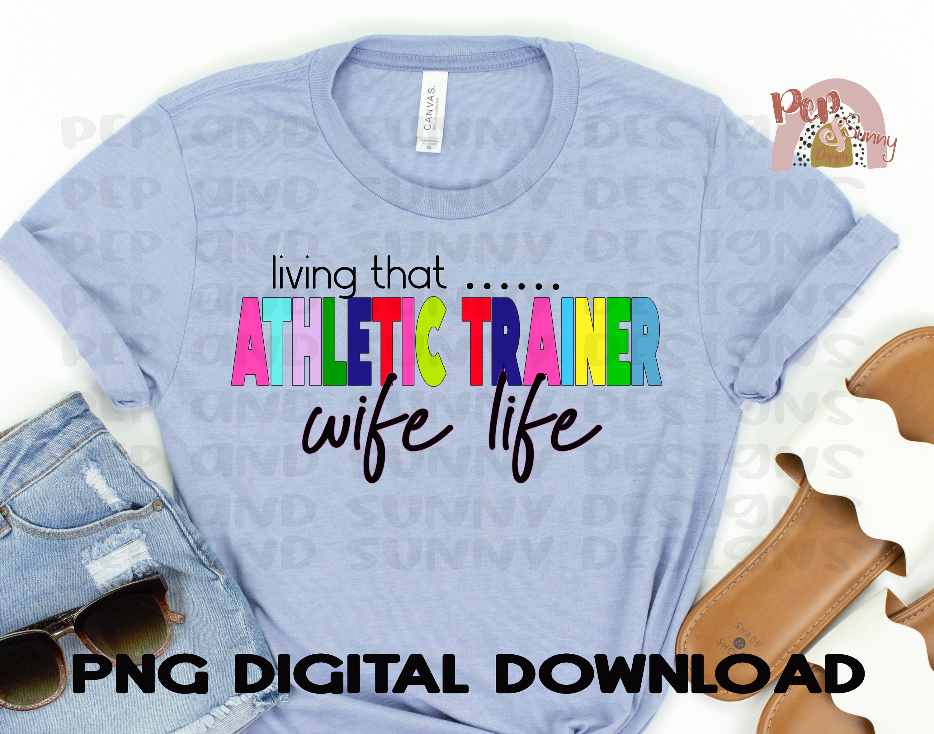 Athletic Trainer Wife Life PNG Digital Download | Etsy