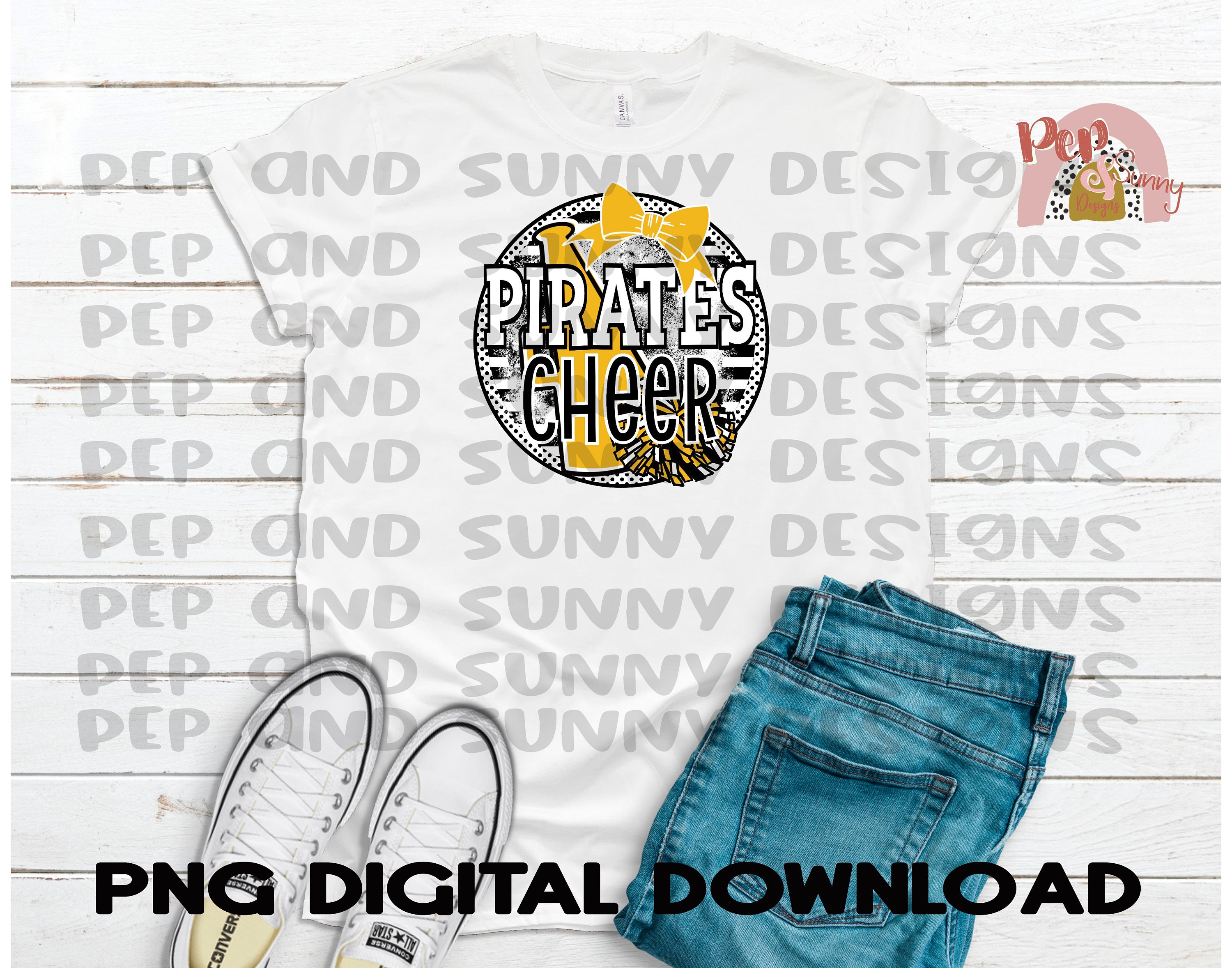 Pirates Cheer | Cheer Team Design | Dance Team Design | Megaphone | Bow ...