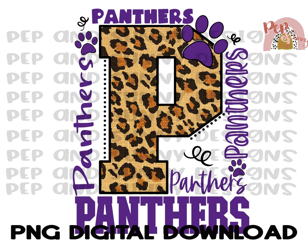 Panthers Leopard Collage Purple | PNG Digital Download | Sublimation ...