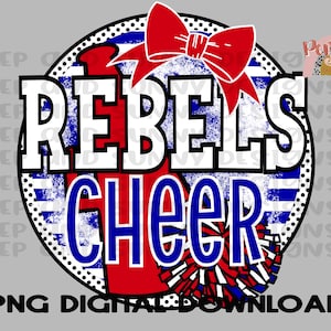 Rebels Cheer | Cheer Team Design | Dance Team Design | Megaphone | Bow ...
