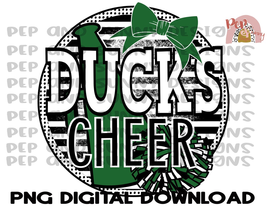 Ducks Cheer | Cheer Team Design | Dance Team Design | Megaphone | Bow ...