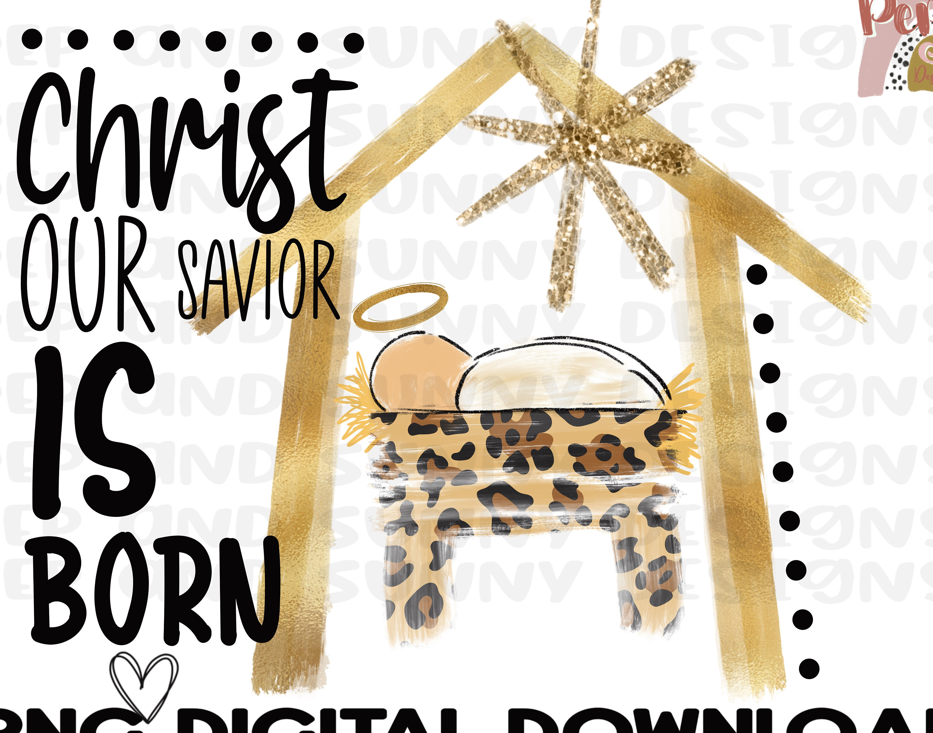 Manger Scene Christ Our Savior is Born Hand Drawn | Etsy