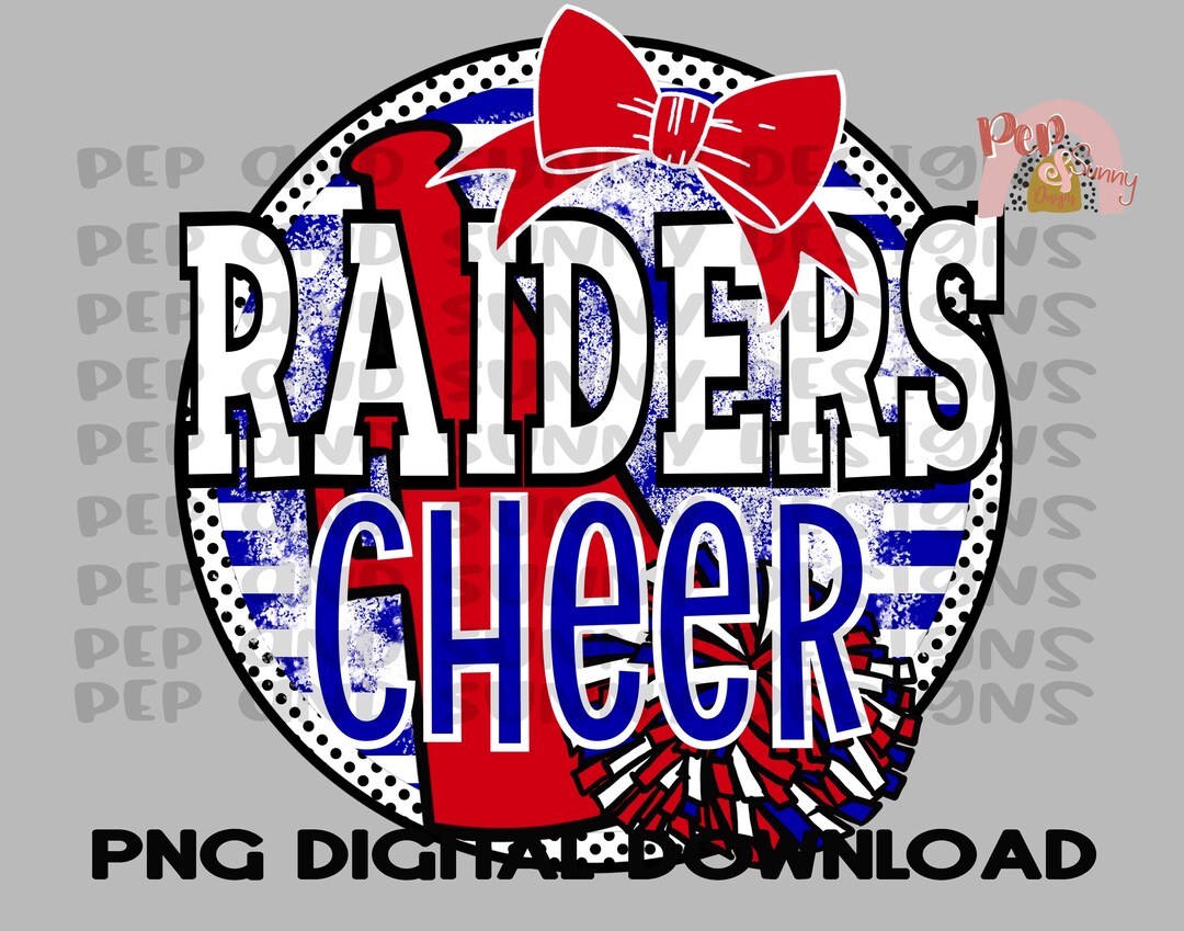 Raiders Cheer | Cheer Team Design | Dance Team Design | Megaphone | Bow ...