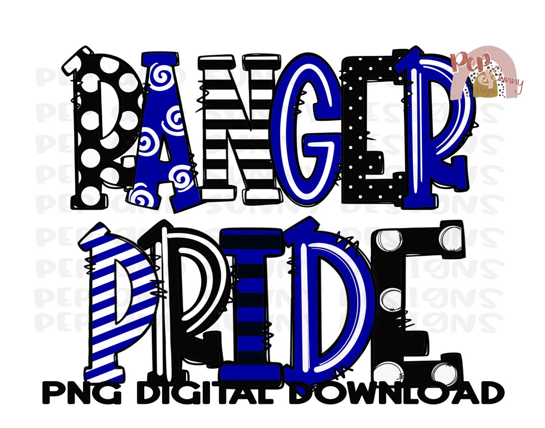 Ranger Pride | Rangers | Spirit Tee | Doodle Design | PNG Digital ...