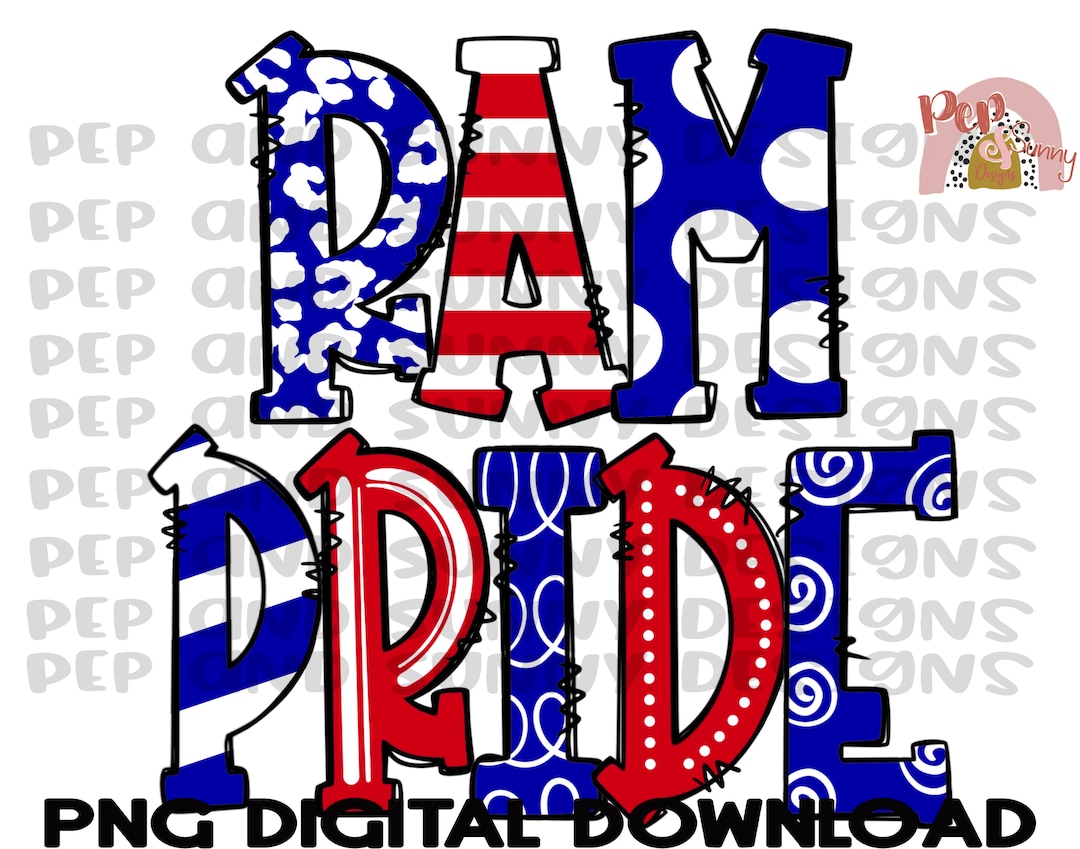 Ram Pride | Doodle Design | Spirit Tee | PNG Digital Download ...