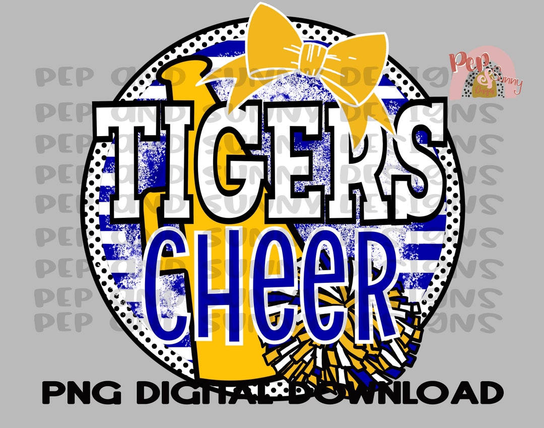 Tigers Cheer | Cheer Team Design | Dance Team Design | Megaphone | Bow ...