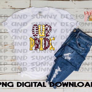 Cub Pride Maroon and Yellow Gold | Doodle Design | Spirit Tee Design ...