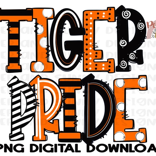 Tiger Pride Digital Download SVG and PNG 300dpi Transparent - Etsy