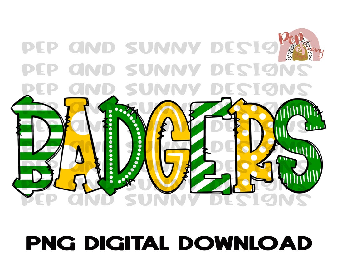 Badgers | Spirit Tee | Doodle Design | PNG Digital Download ...