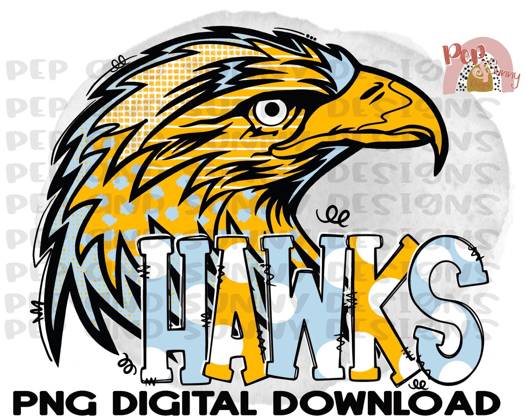 Hawks | Doodle Design | Hawks Design | Your Team | PNG Digital Download ...