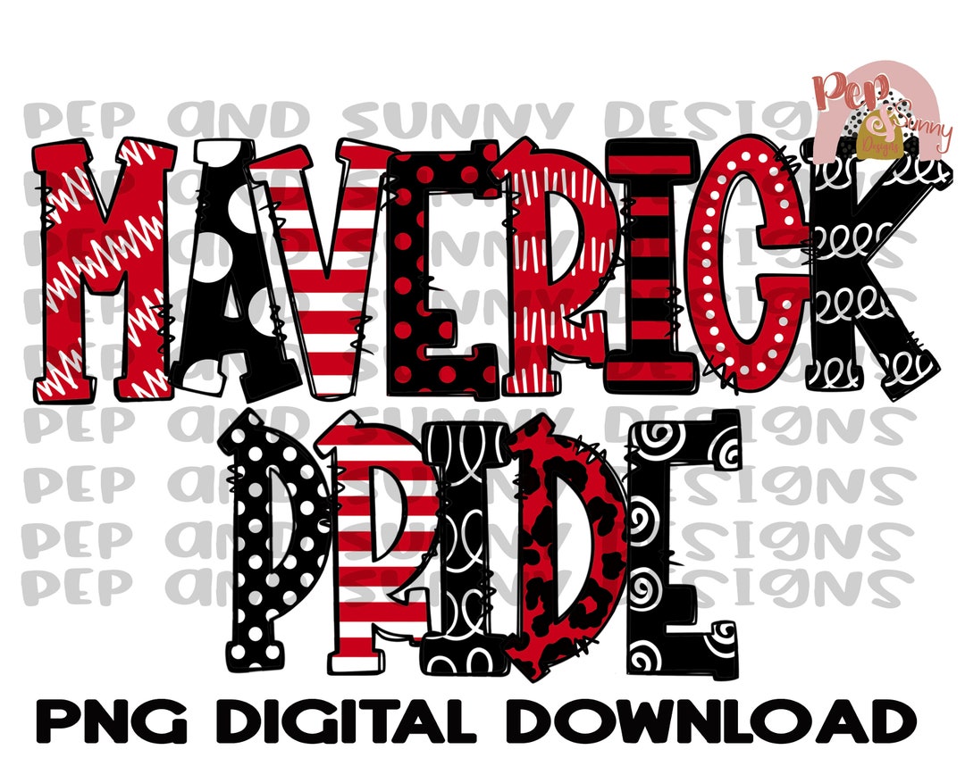 Maverick Pride | Doodle Design | Mascot | Spirit Tee Design | PNG ...