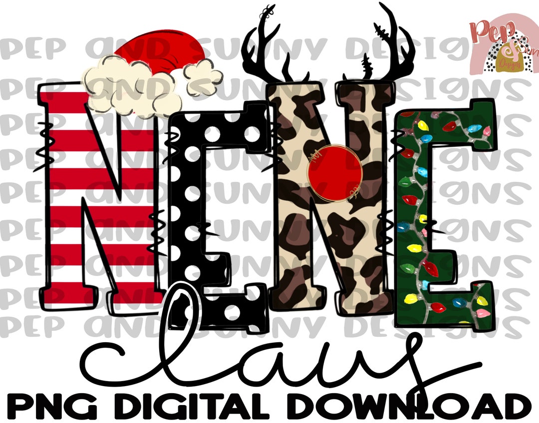 Nene Claus | Santa Hat | Reindeer | Leopard | Christmas | PNG Digital ...