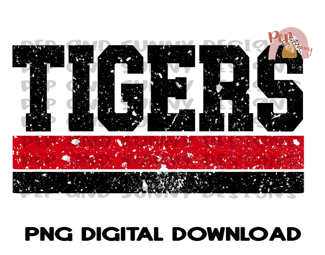 Tigers | Distressed | Spirit Tee | PNG Digital Download | Sublimation ...