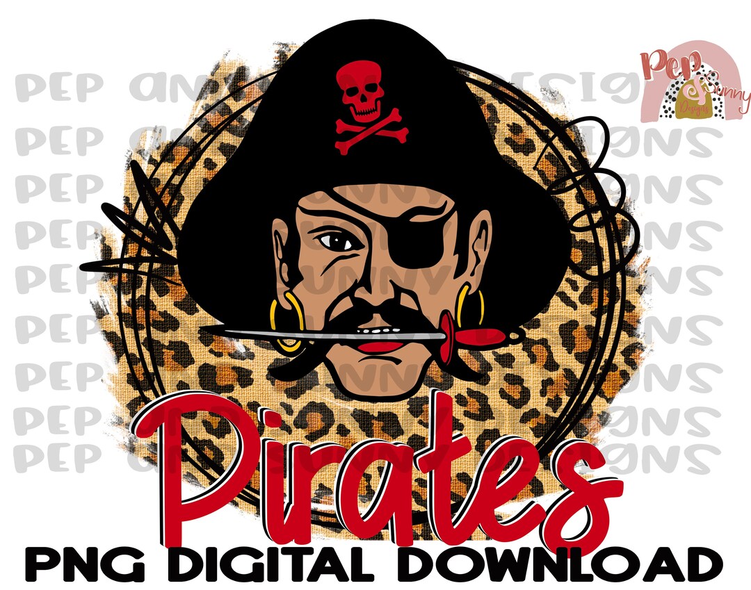 Pirates | Spirit Tee | Leopard | Circle Design | PNG Digital Download ...