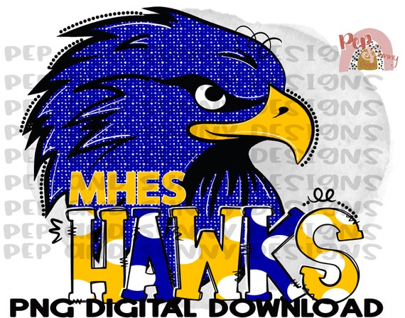 Custom School Design Hawks Doodle Design Hawks Design - Etsy