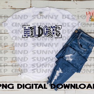 Wildcats Navy Blue and Black Doodle Design | Spirit Tee Design | PNG ...