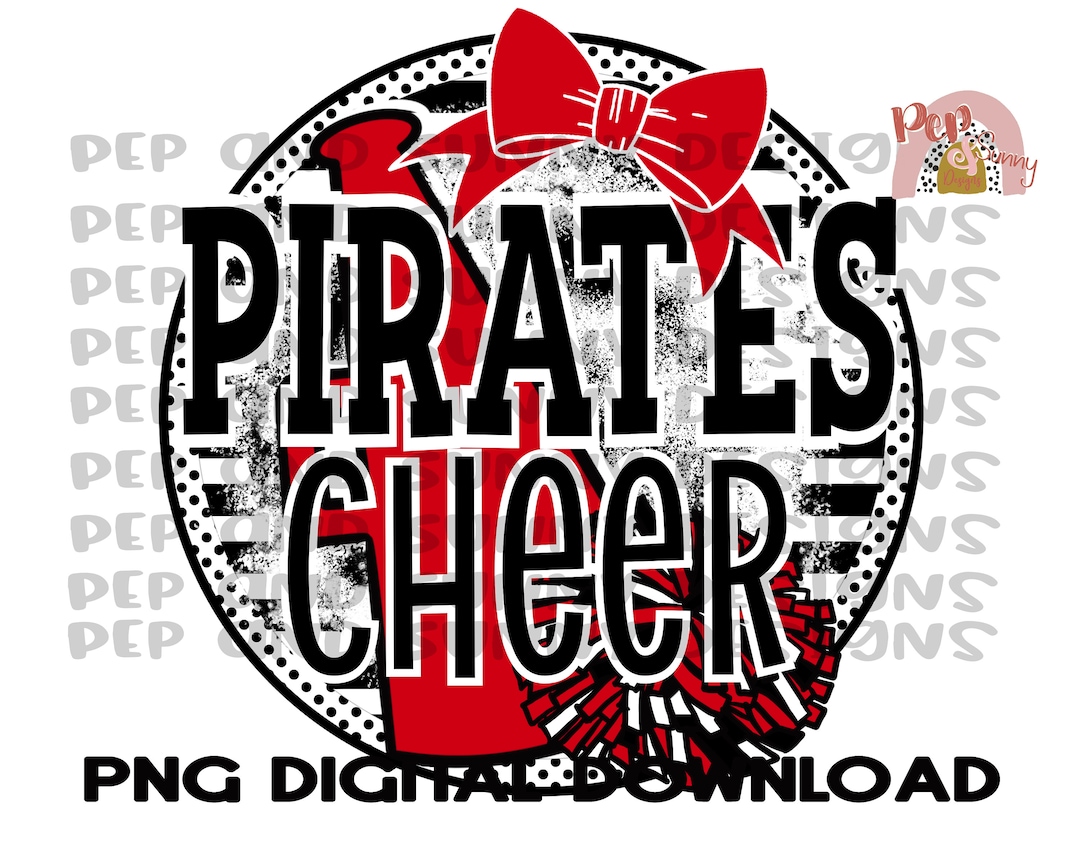 Pirates Cheer | Cheer Team Design | Dance Team Design | Megaphone | Bow ...